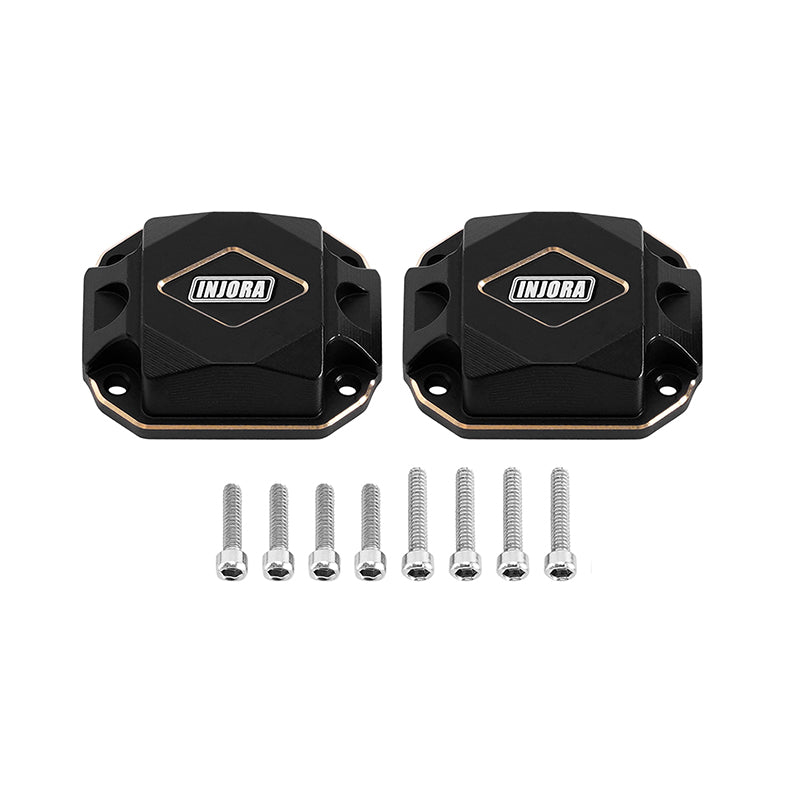 INJORA Black Brass Front Rear Diff Covers for 1/18 HPI Venture18