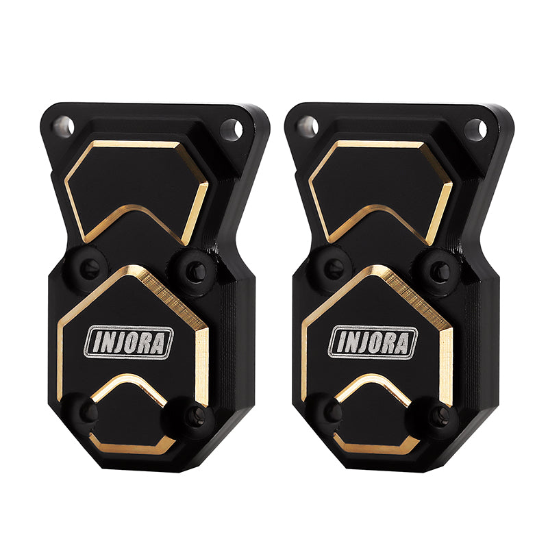 INJORA 2pcs 10g/pcs Black Brass Diff Covers for Axial SCX24 AX24