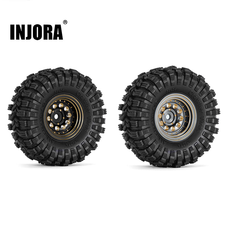 INJORA 1.0" 58*24mm -2.65mm Offset Brass Wheel Set for Micro Crawlers