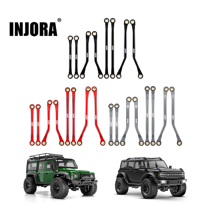 INJORA Aluminum High Clearance Chassis Links Set for 1/18 TRX4M Defend