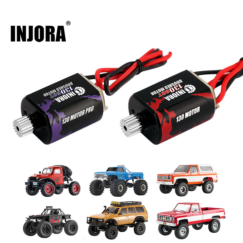 INJORA 130 Brushed Motor 60T 80T with Stainless Steel Pinion for FMS F