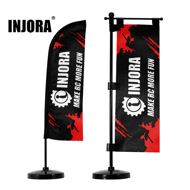 INJORA 1/18 LOGO Brand Display Flag with Stand