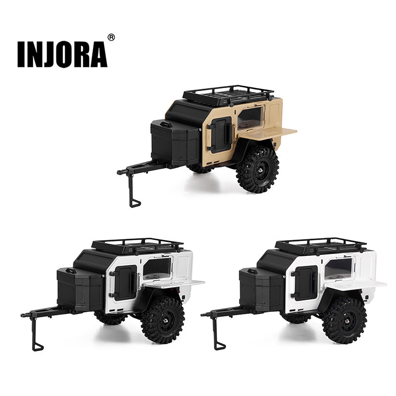 INJORA Off-Road Camping Trailer for 1/18 1/24 RC Crawlers TRX4M SCX24