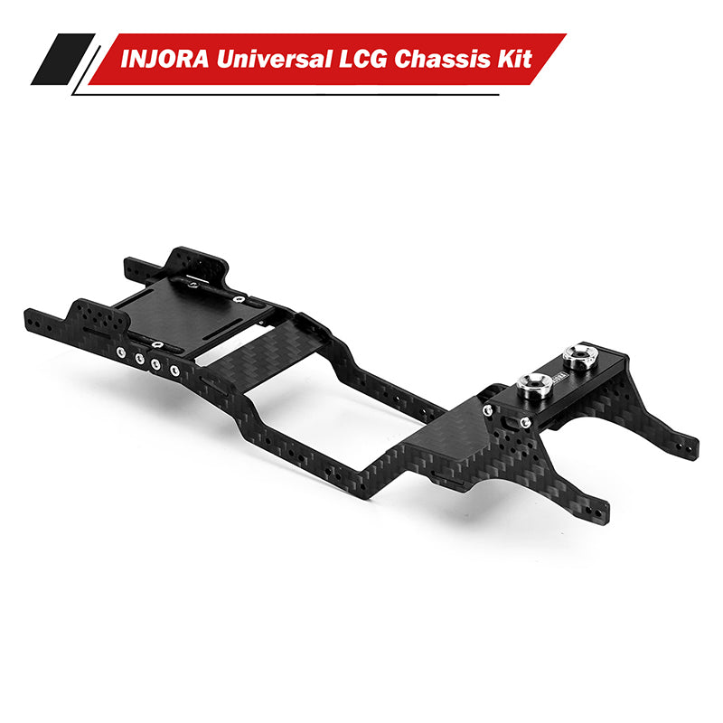 INJORA Universal LCG Carbon Fiber Chassis Frame Kit for 1/24 SCX24 Upg