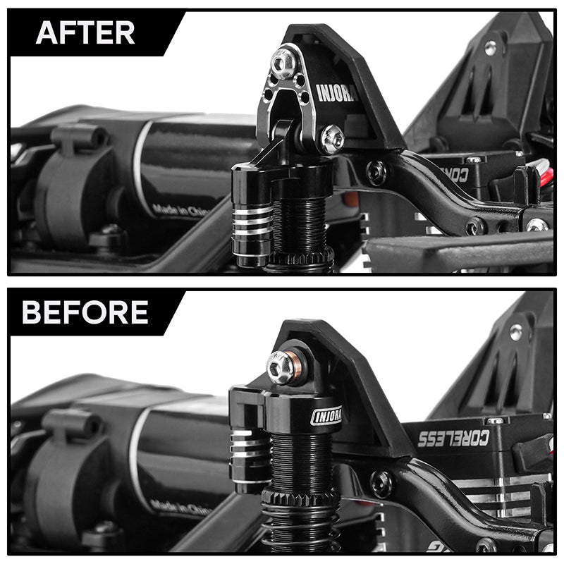 INJORA Aluminum Shock Mount Height Lift Kit for 1/18 TRX4M Defender Br