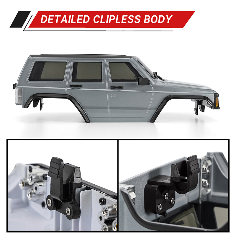 INJORA ABS Cherokee Body With Bumpers for 155mm 1/18 TRX4M Bronco Defender
