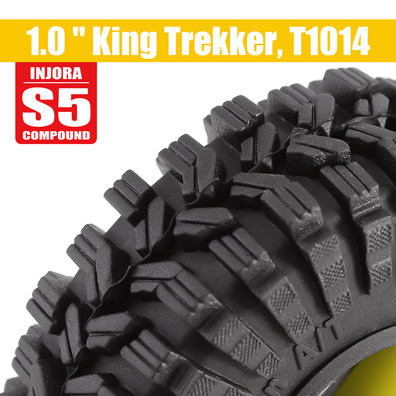 INJORA 1.0" 62*22mm King Trekker Tires & Silicone Rubber Inserts Combo