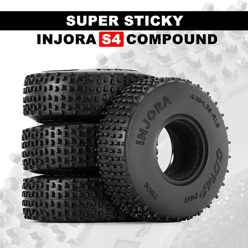 INJORA S4 1.9" 4.19" OD Comp Pin Tires (4) (106*35mm)