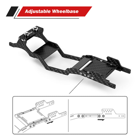 INJORA Universal LCG Carbon Fiber Chassis Kit for 1/24 SCX24