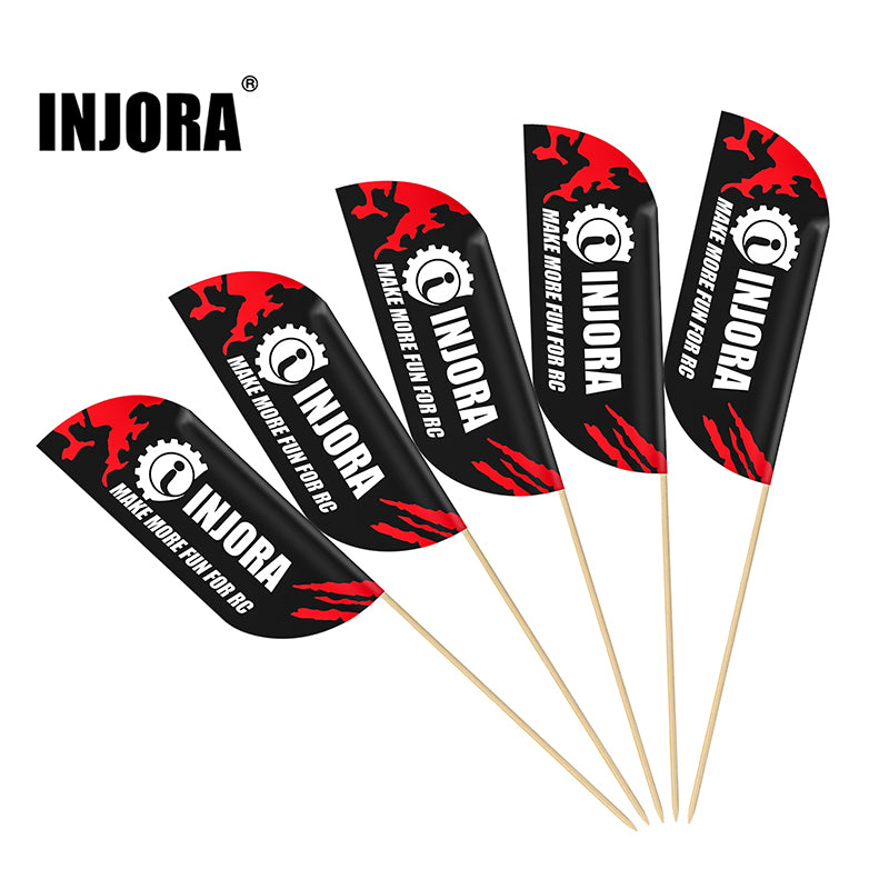 INJORA 5pcs Mini Feather Flags for 1/18 1/24 RC Crawlers