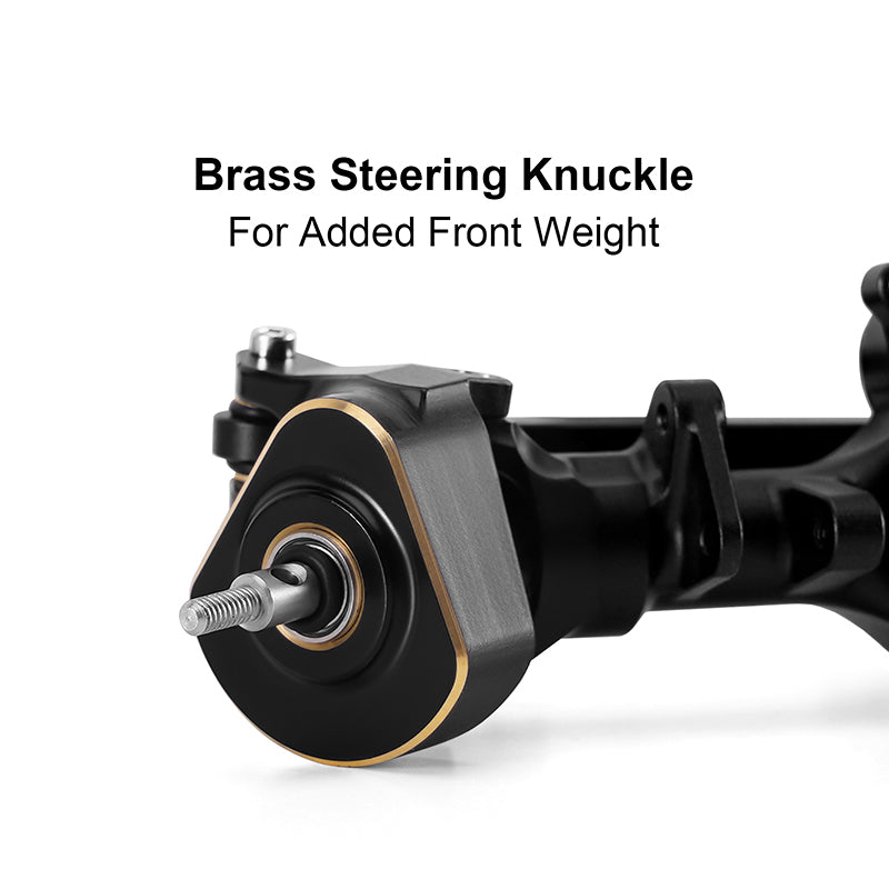 INJORA +4mm Planet Axles with Double Joint Shafts & Brass Steering Knu