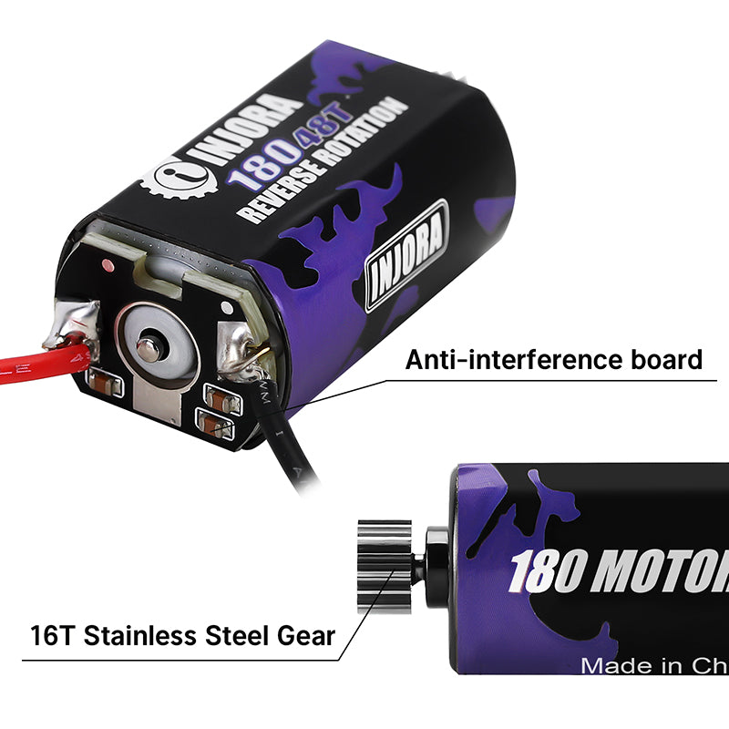 INJORA 180 Pro 48T Brushed High Torque Motor for FMS FCX24 FCX18 (INM1