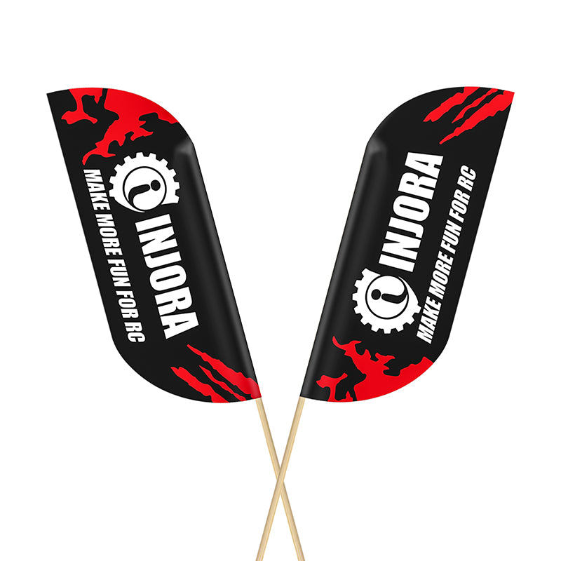 INJORA 5pcs Mini Feather Flags for 1/18 1/24 RC Crawlers