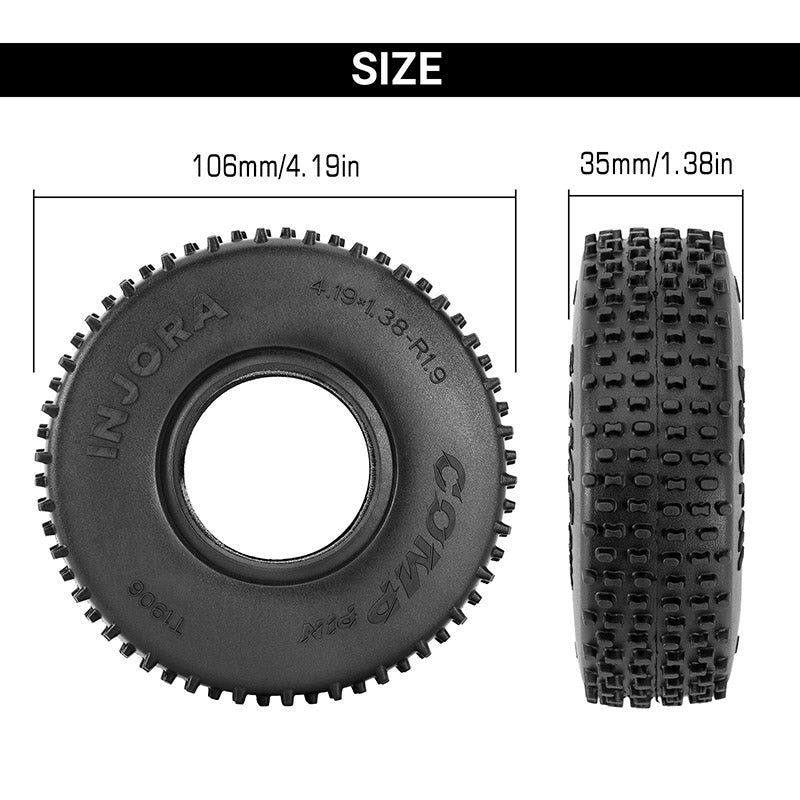 INJORA S4 1.9" 4.19" OD Comp Pin Tires (4) (106*35mm)