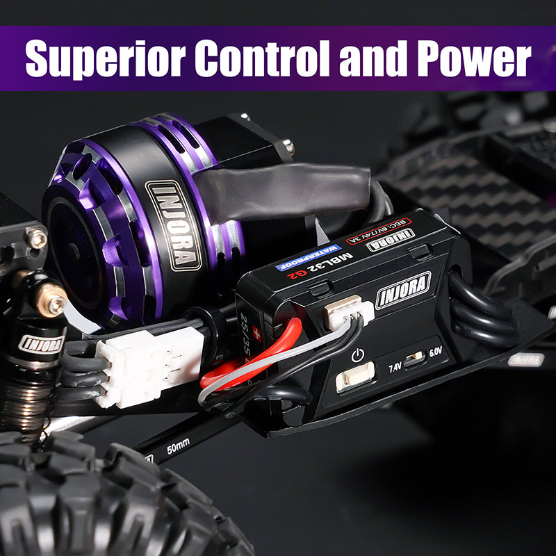INJORA MBL32 G2 Waterproof Brushless ESC & 2204 Fat Viper Motor for 1/