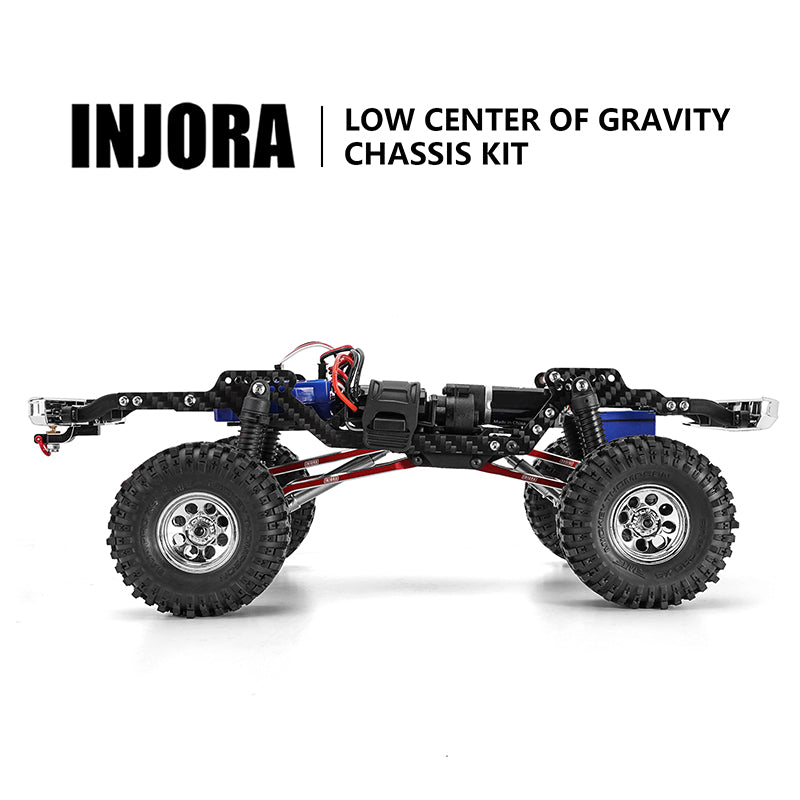 INJORA LCG Carbon Fiber Chassis Kit for 1/18 TRX4M High Trail K10 F150