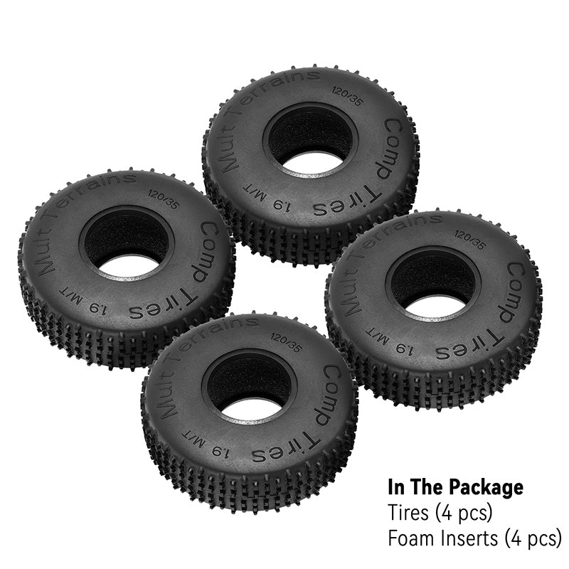 INJORA 1.9" 4.75" OD Comp Pin Tires (4) (120*35mm)
