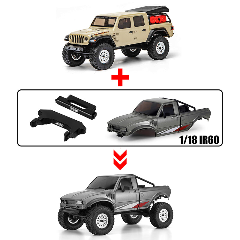 INJORA IR60 Body Front Bumper & Rear Mount for 1/24 SCX24 Gladiator Po