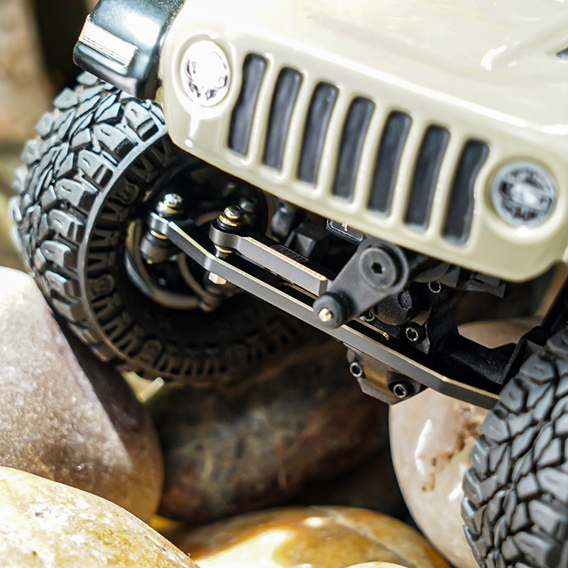 INJORA Black Coating Brass Steering Links for SCX24