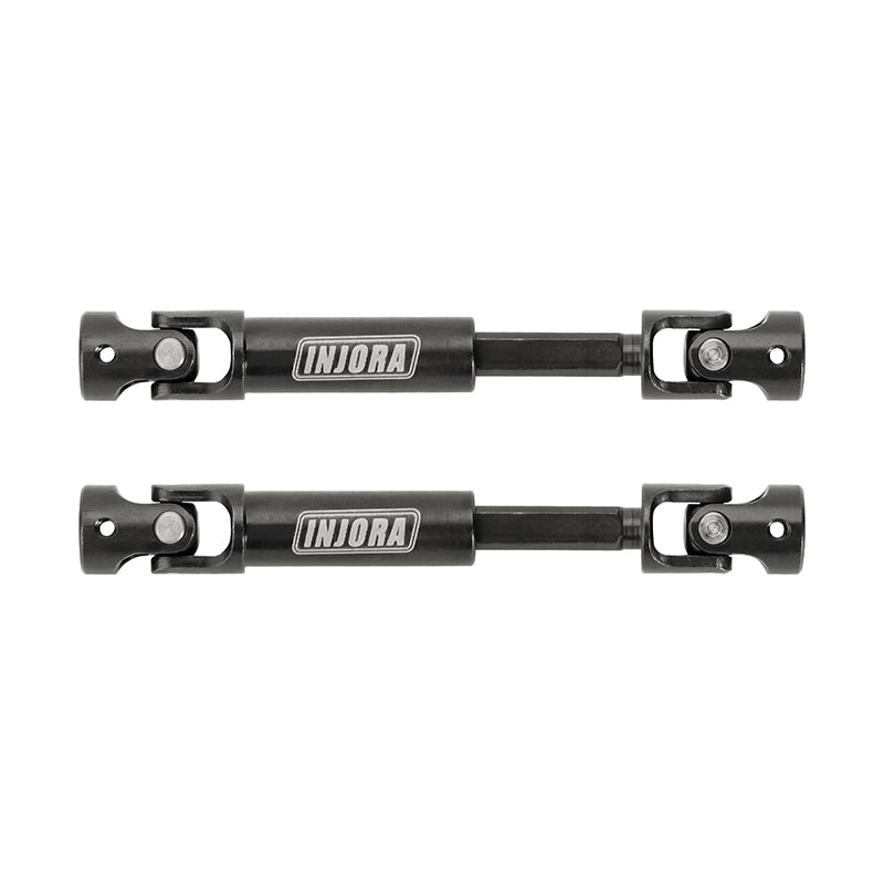 INJORA Black Hardened Steel Drive Shafts with D-shaped Holes for 1/24