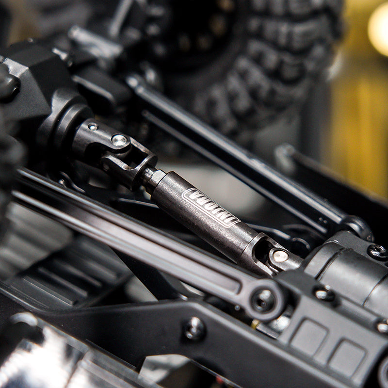 INJORA Black Hardened Steel Drive Shafts with D-shaped Holes for 1/24