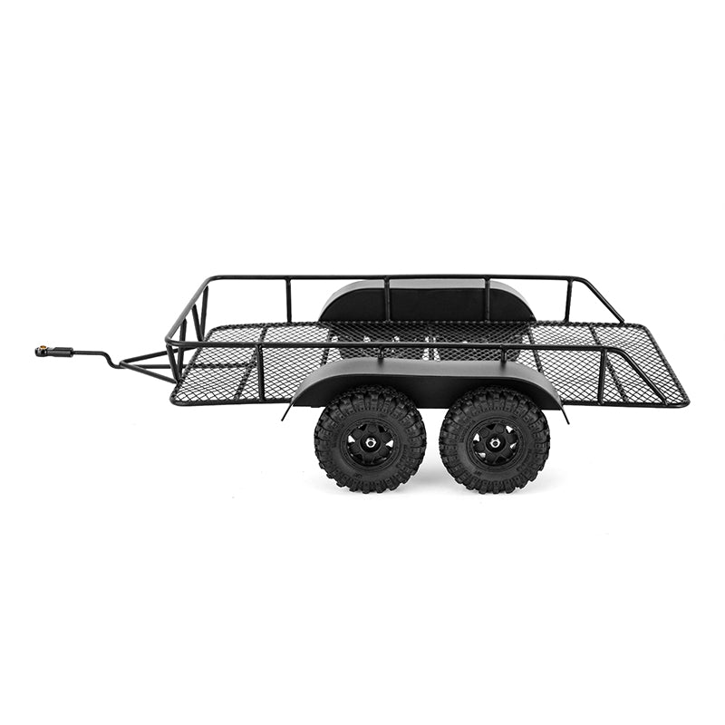 INJORA Metal Hitch Mount Trailer For 1/18 RC Crawler TRX4M