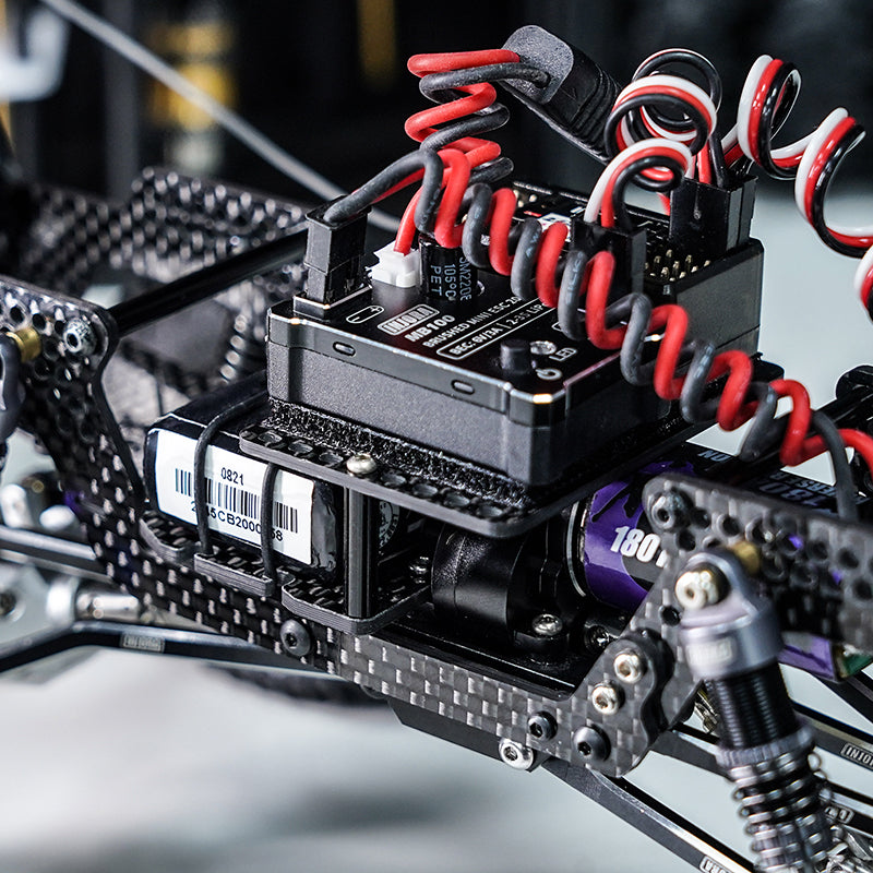 INJORA Universal LCG Chassis Frame Kit for 1/18 TRX4M (Carbon Fiber)