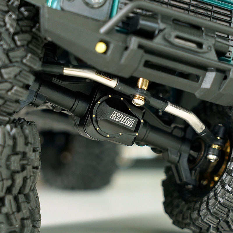 INJORA 9g/pcs Black Coating Brass Front Rear Diff Covers for 1/18 TRX4
