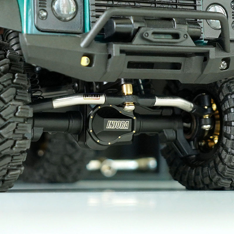 INJORA 9g/pcs Black Coating Brass Front Rear Diff Covers for 1/18 TRX4