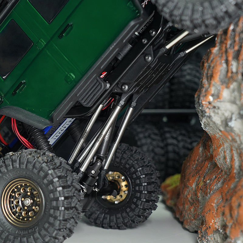 INJORA Stainless Steel Straight Chassis Links for 1/18 RC Crawler TRX4