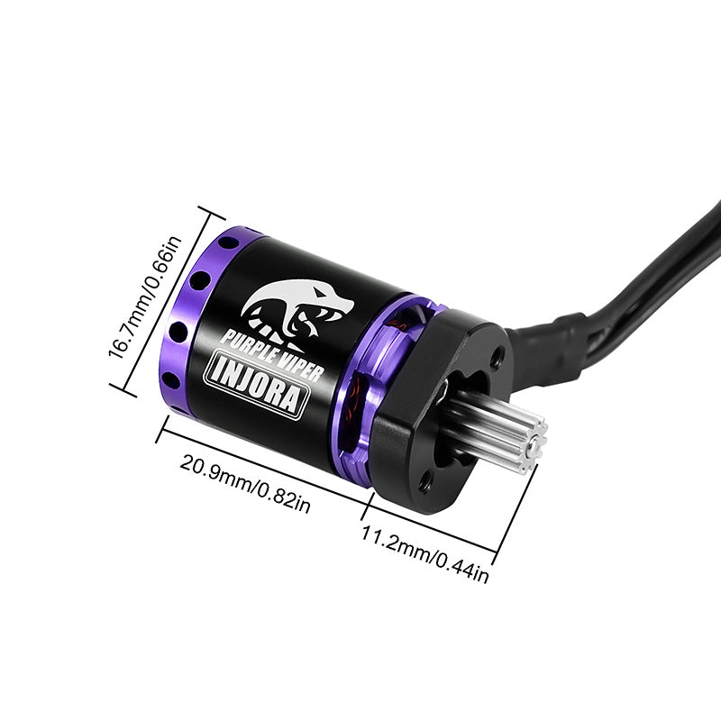 INJORA Purple Viper 1721 Brushless Motor for 1/18 TRX4M Ascent-18