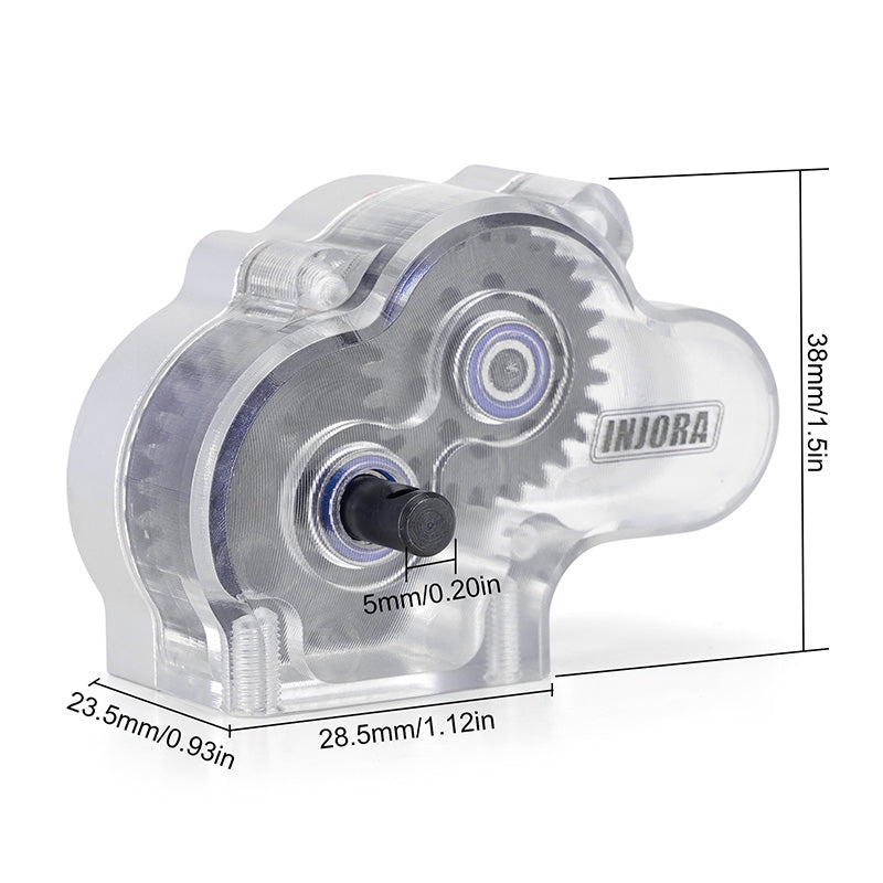 INJORA LCG Complete Transmission with Clear Cover for 1/10 SCX10 SCX10