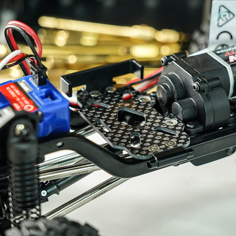 INJORA Carbon Fiber and Aluminum Battery Tray for 1/18 TRX4M