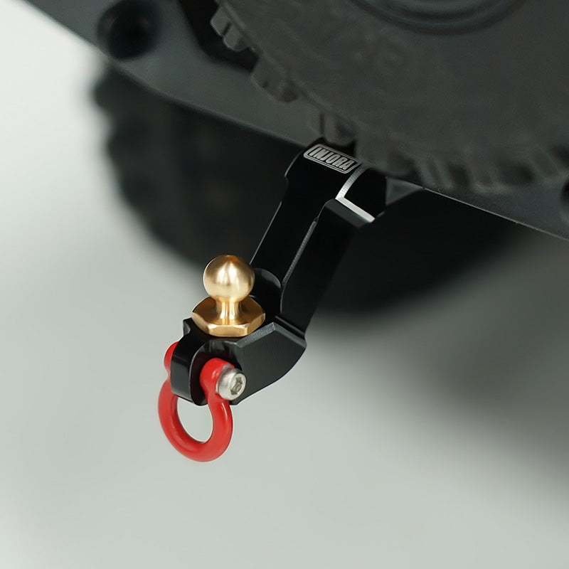 INJORA Aluminum Trailer Tow Hitch with Brass Ball for 1/18 FMS FCX18