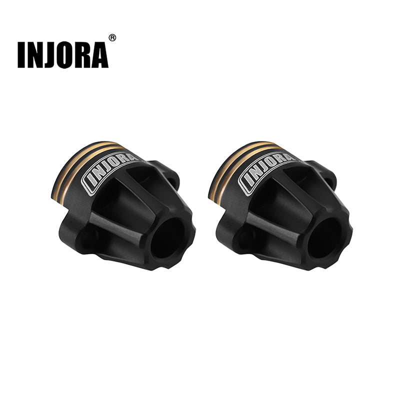 INJORA Black Brass Rear Axle Caps for 1/18 HPI Venture18