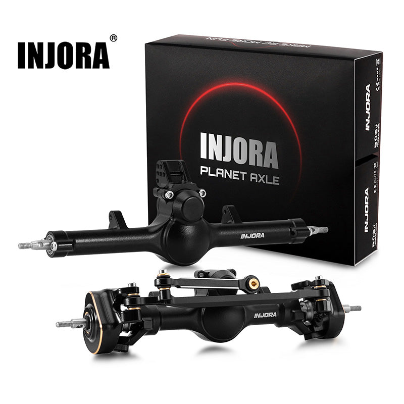 INJORA +4mm Planet Axles with Double Joint Shafts & Brass Steering Knu
