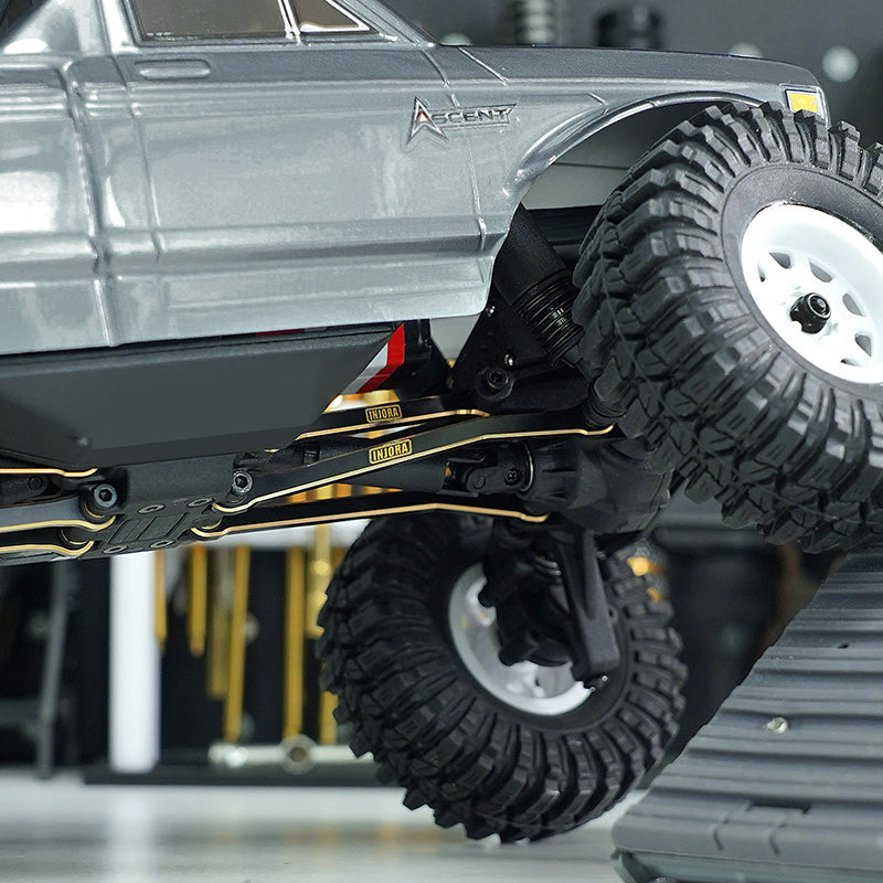 INJORA Black Brass High Clearance Chassis Links for 1/18 Redcat Ascent
