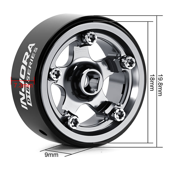 INJORA 0.7" 5-Spoke Aluminum Wheels for 1/30 SCX30 (W7002)