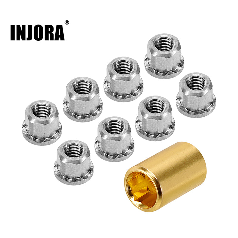 INJORA M2 Stainless Steel Nuts for 1/30 SCX30