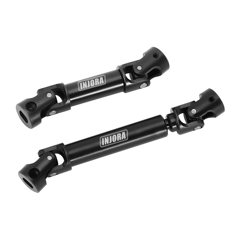INJORA Black Hardened Steel Drive Shafts with D-shaped Holes for 1/18