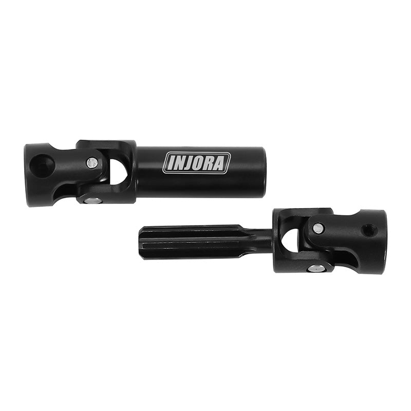 INJORA Black Hardened Steel Drive Shafts with D-shaped Holes for 1/18