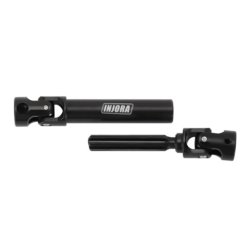 INJORA Black Hardened Steel Drive Shafts with D-shaped Holes for 1/18
