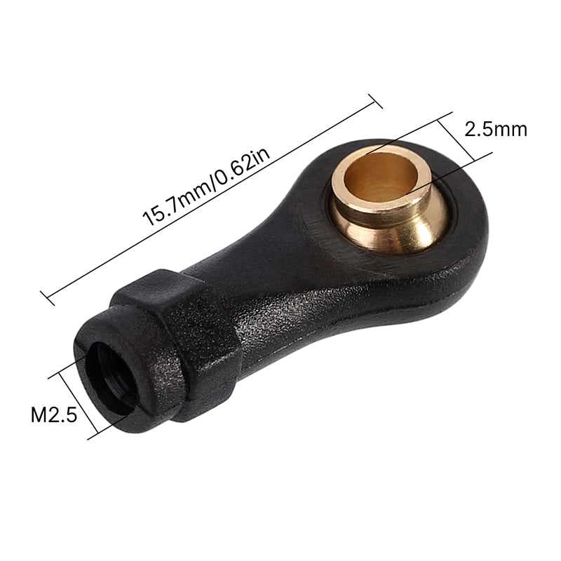 INJORA 20Pcs Plastic Rod Ends with Brass Pivot Ball Bushings for INJOR
