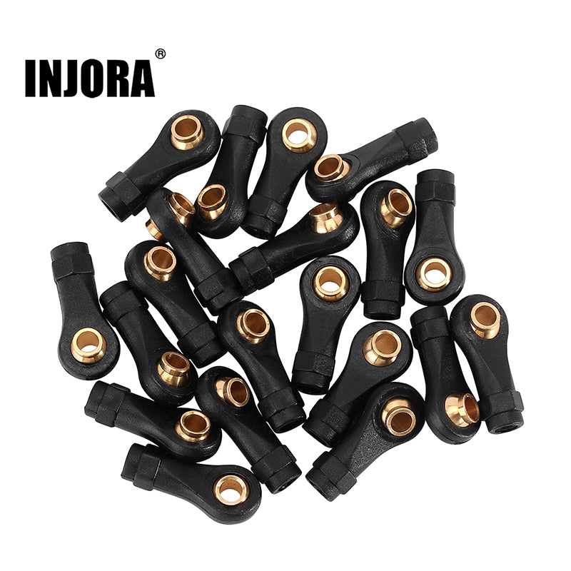 INJORA 20Pcs Plastic Rod Ends with Brass Pivot Ball Bushings for INJOR