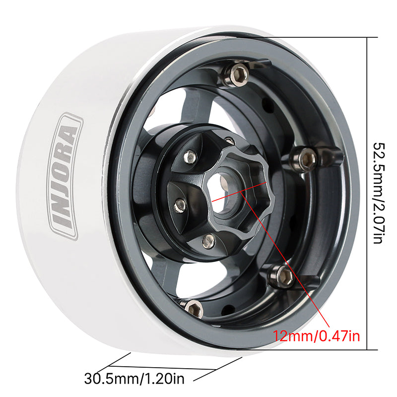 [Clearance Sale] INJORA 1.9" 6-spoke -10mm Offset Wheels for 1/10 RC C
