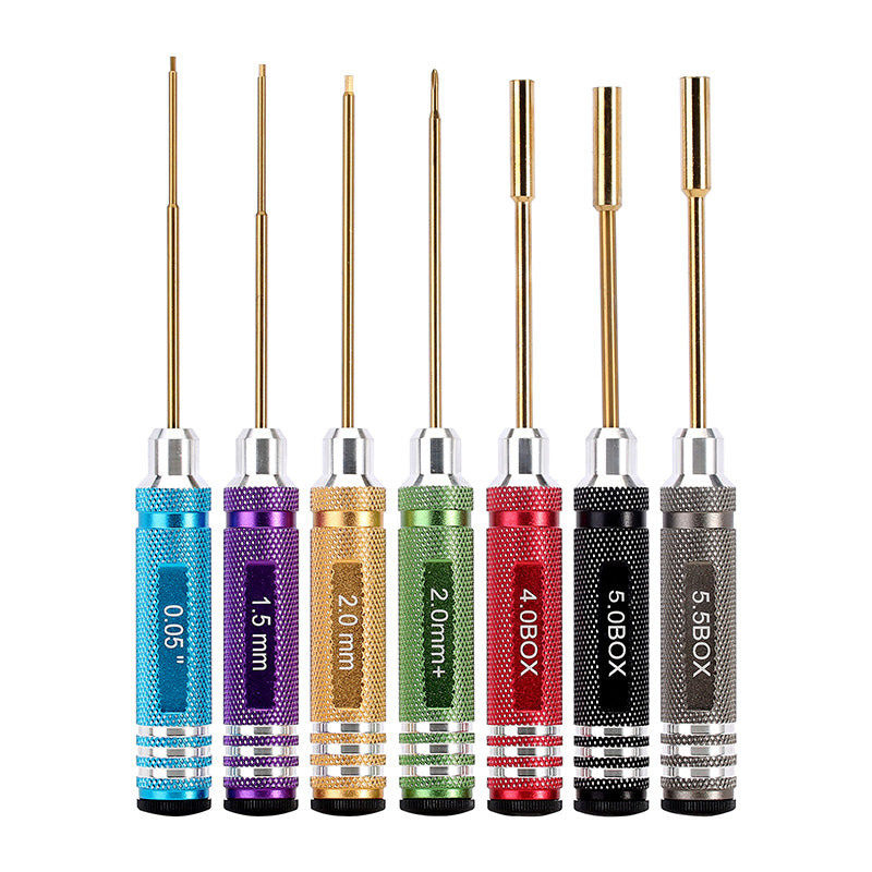 INJORA 7 Colors Hex Screwdriver Nut Driver Tool Kit for 1/18 1/24 RC C