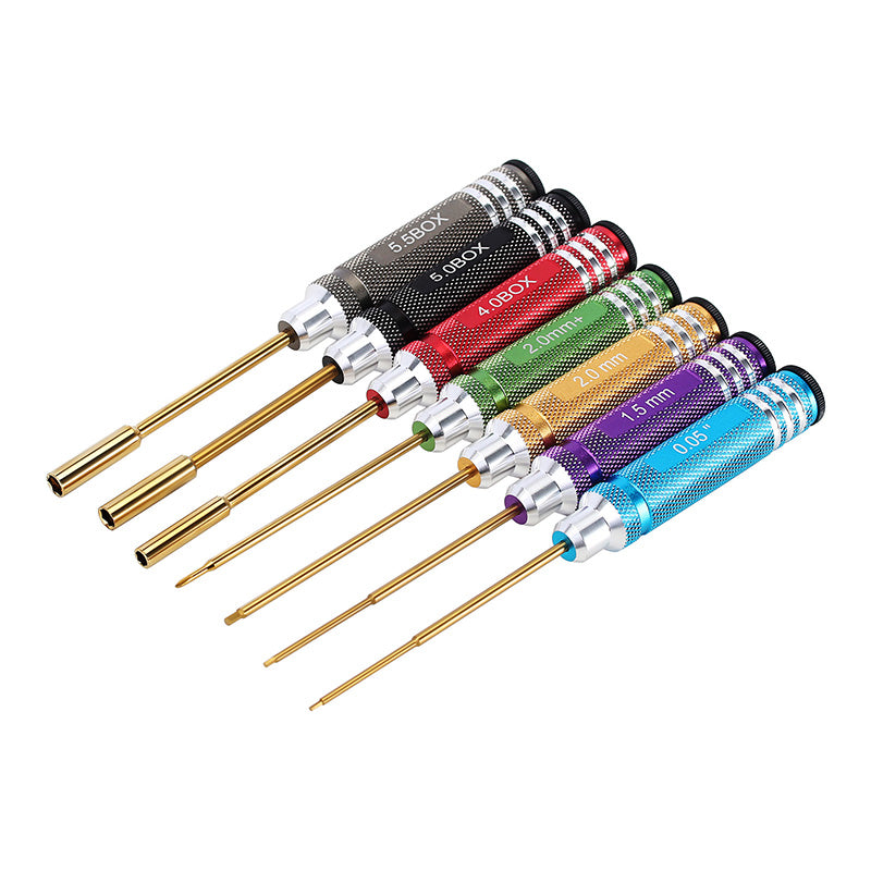 INJORA 7 Colors Hex Screwdriver Nut Driver Tool Kit for 1/18 1/24 RC C