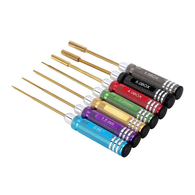 INJORA 7 Colors Hex Screwdriver Nut Driver Tool Kit for 1/18 1/24 RC C