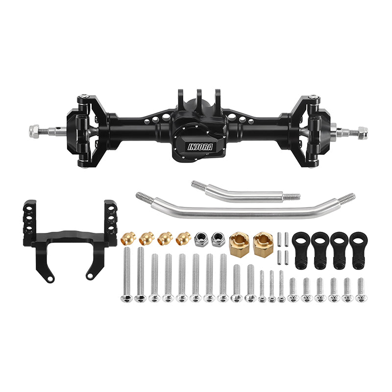 INJORA +4mm Aluminum Axles with Lay Down Servo Mount & Links for 1/18