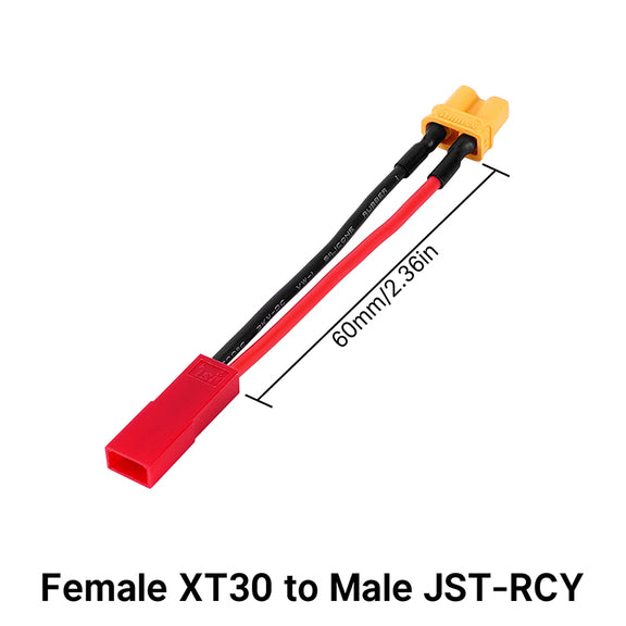 INJORA XT30 to JST-RCY JST PH2.0 TRX-4M T-Style EC3 Battery Adapter Ca